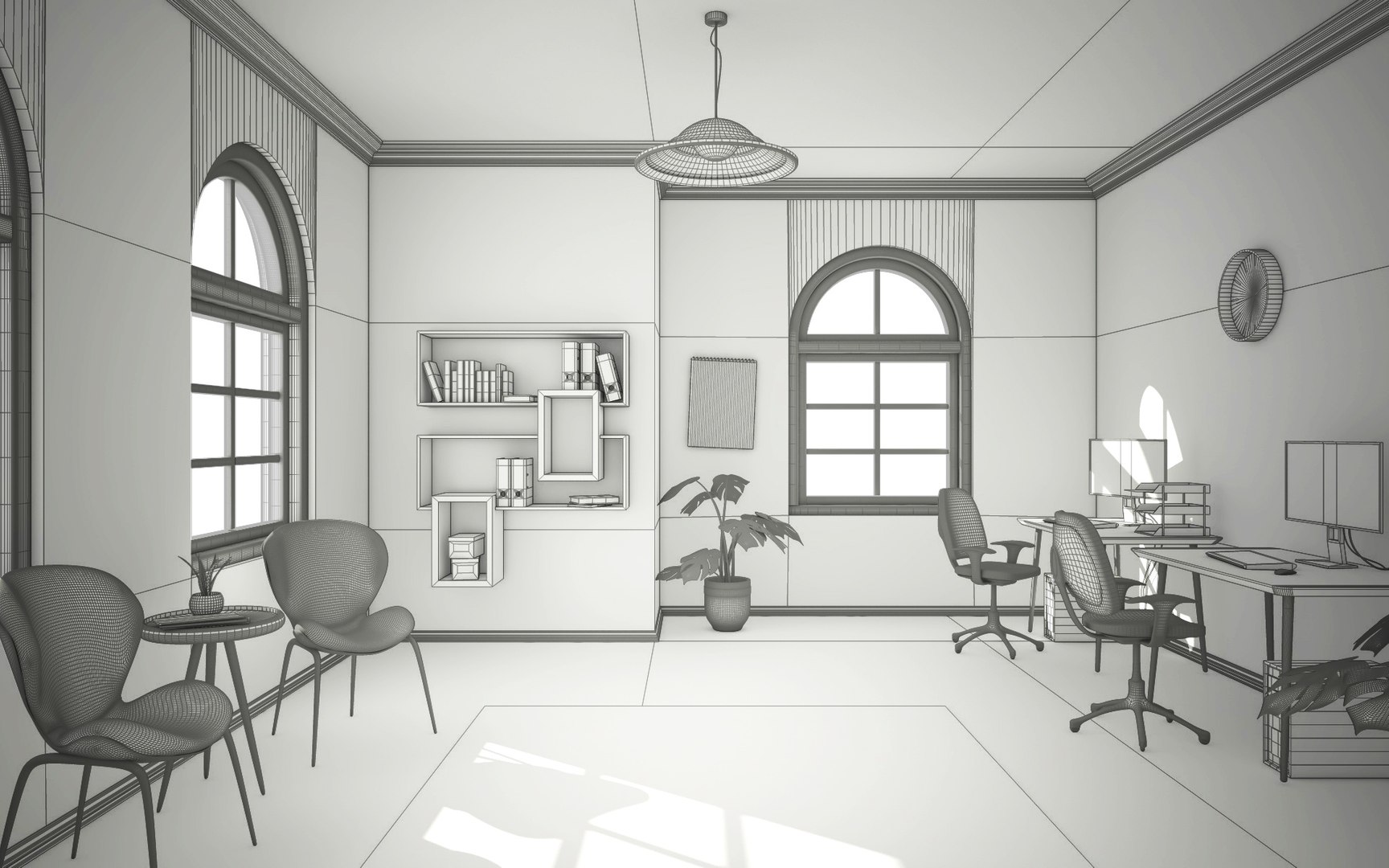 3D Office Corner Model - TurboSquid 1732671