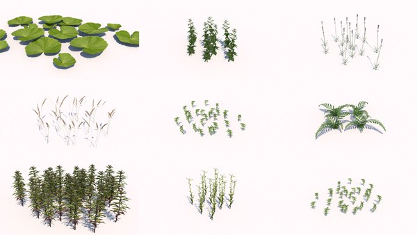 different plants 3d 3ds