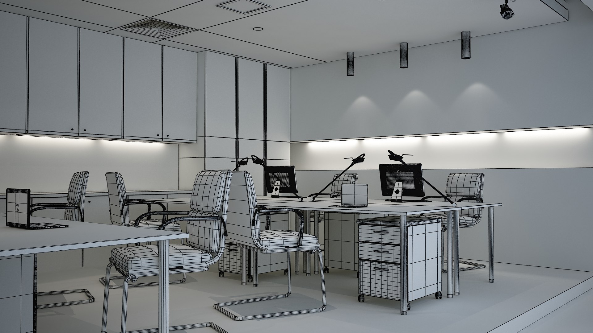 3D Office Interior - TurboSquid 1687456