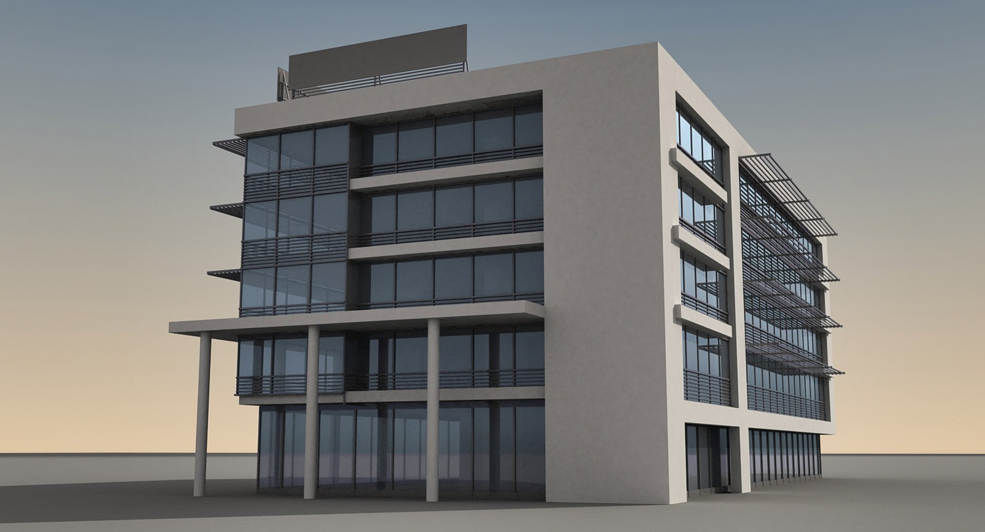 3d modern building