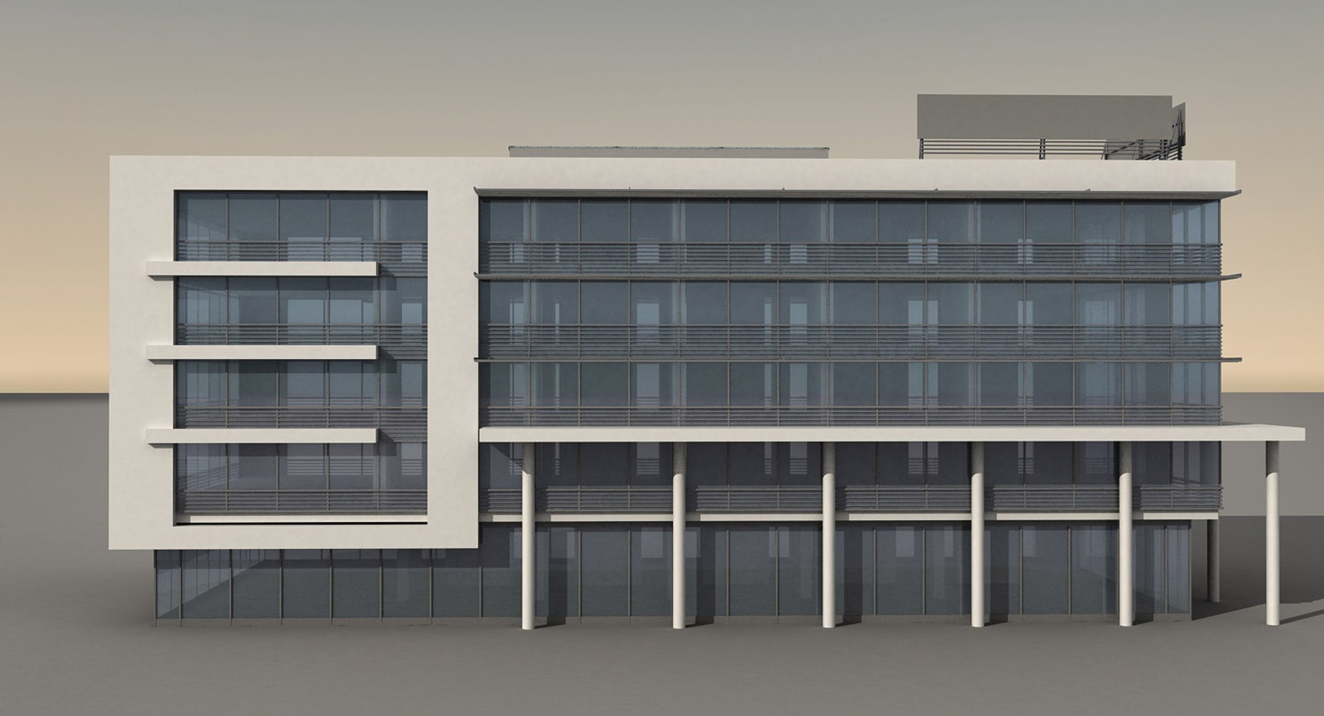 3d modern building