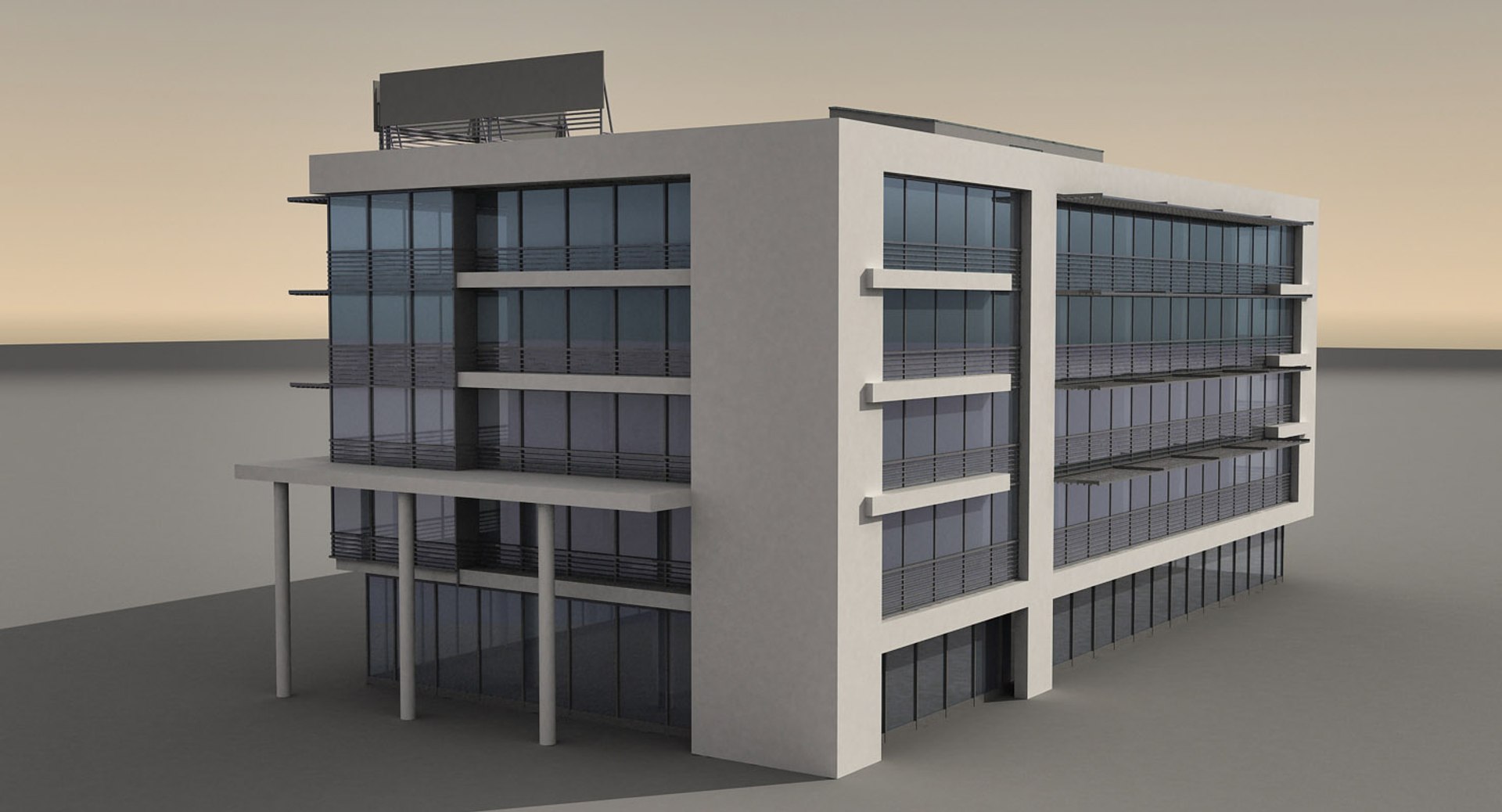 3d modern building