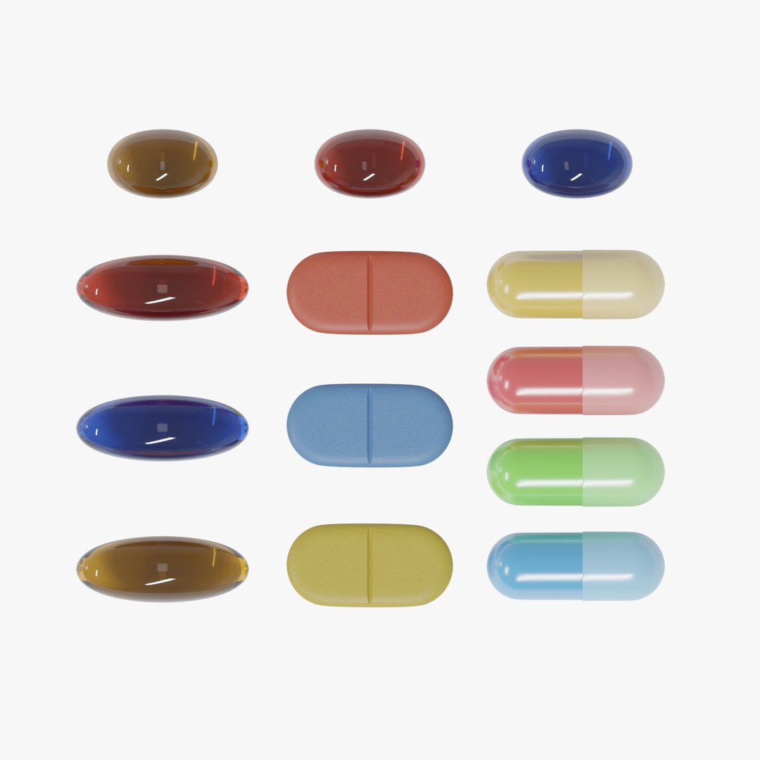 Pill Collection 3D model - TurboSquid 1972284