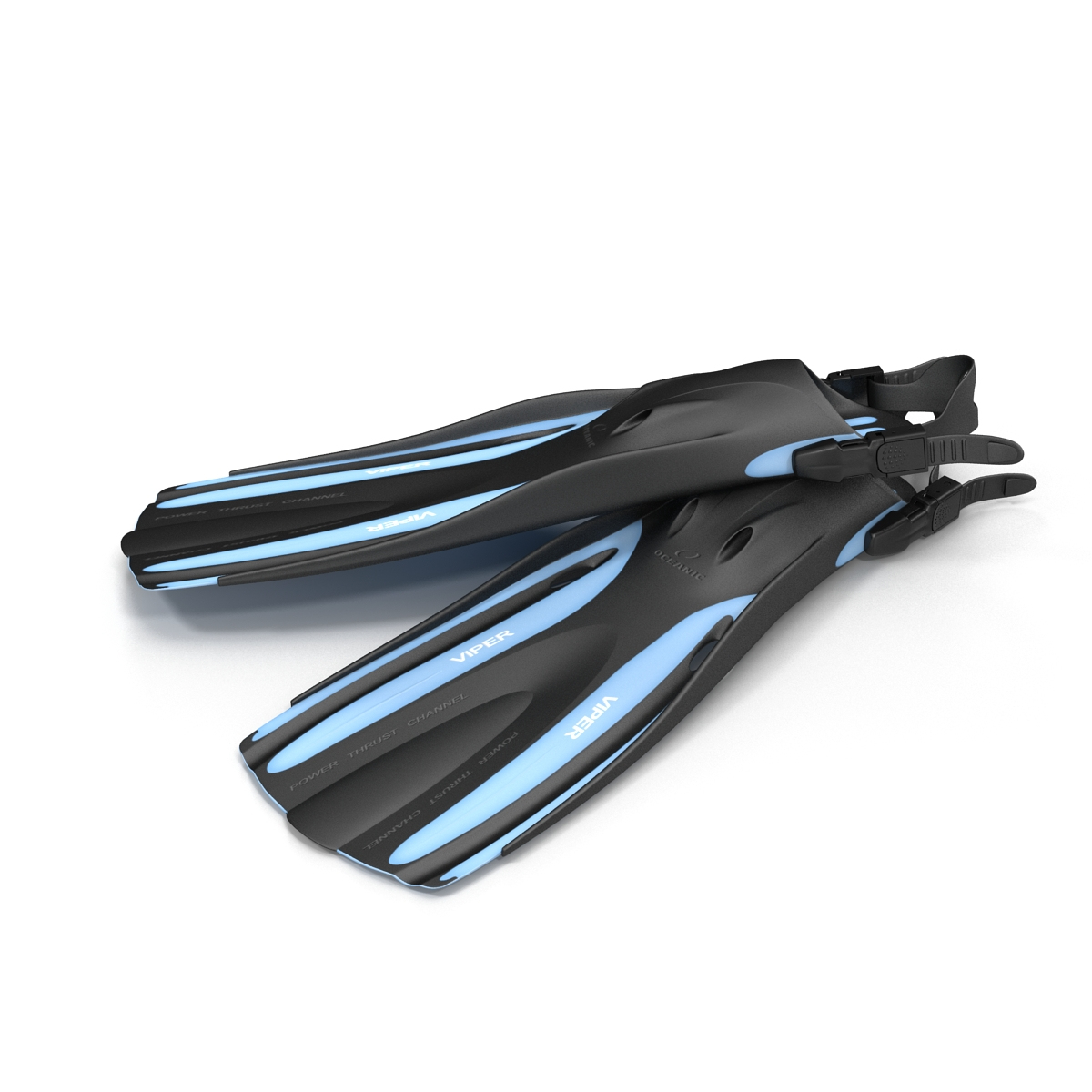3d obj oceanic viper fins blue