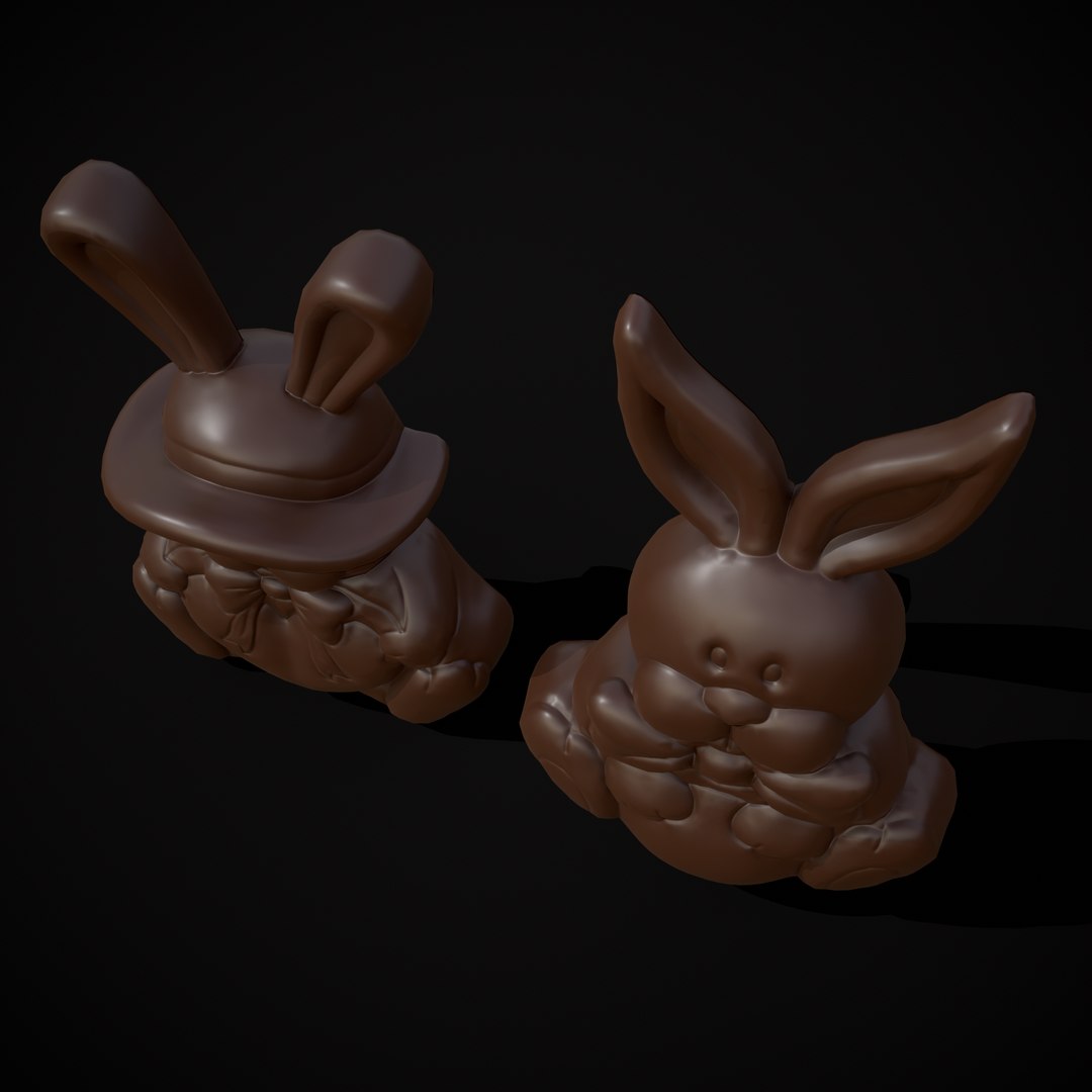 3D Two Mould Easter Bunnies - TurboSquid 2240618