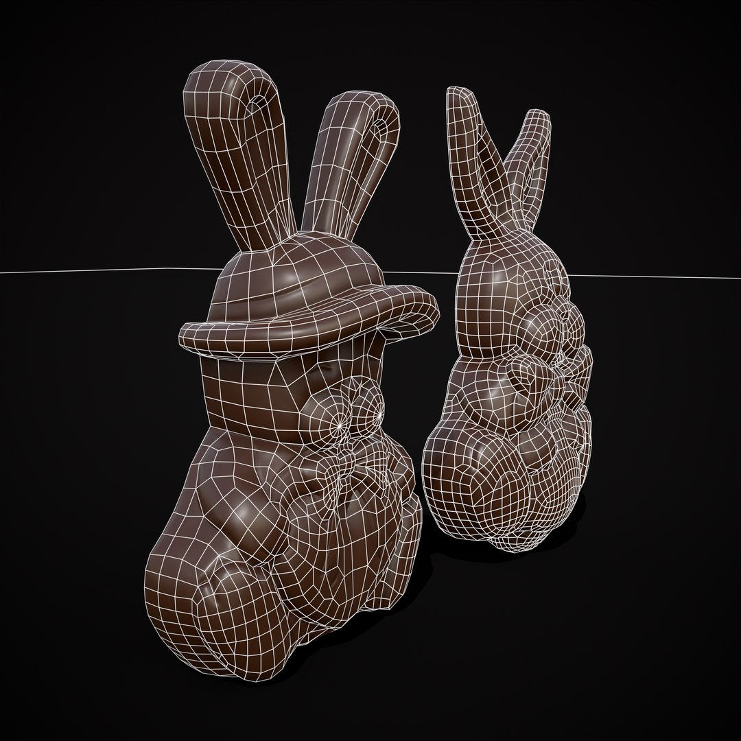 3D Two Mould Easter Bunnies - TurboSquid 2240618