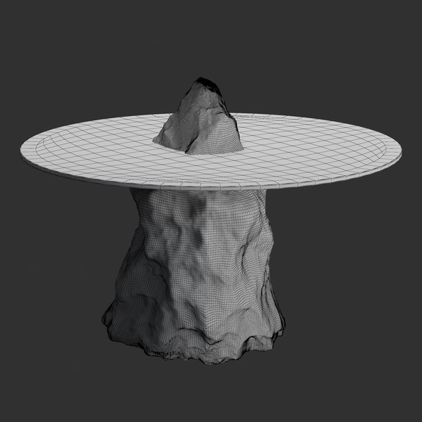 Slump rock coffee table 3D model - TurboSquid 1946157