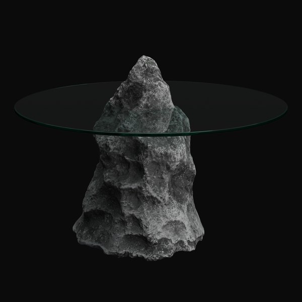 Slump rock coffee table 3D model - TurboSquid 1946157