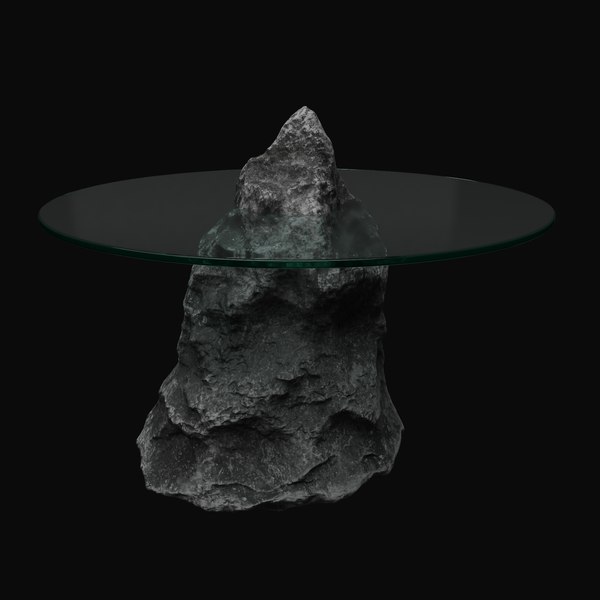 Slump rock coffee table 3D model - TurboSquid 1946157