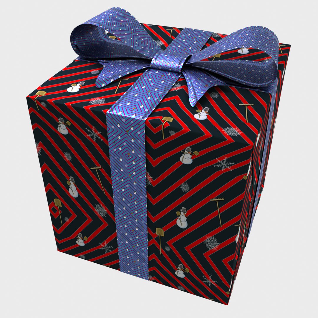 3D Gift Wrap Christmas - TurboSquid 1648318