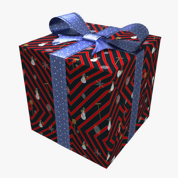 3D gift wrap christmas - TurboSquid 1648318