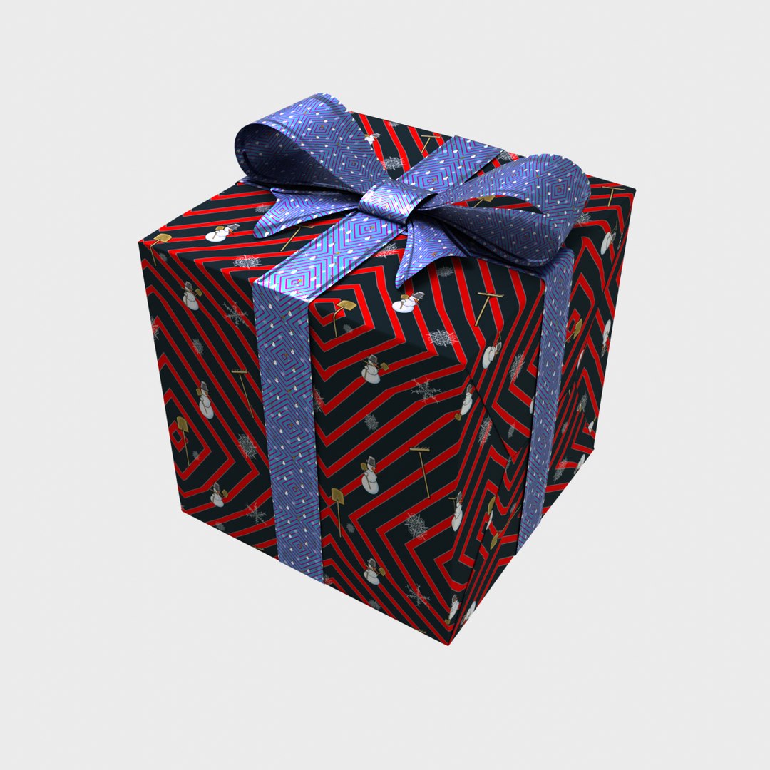 3D Gift Wrap Christmas - TurboSquid 1648318