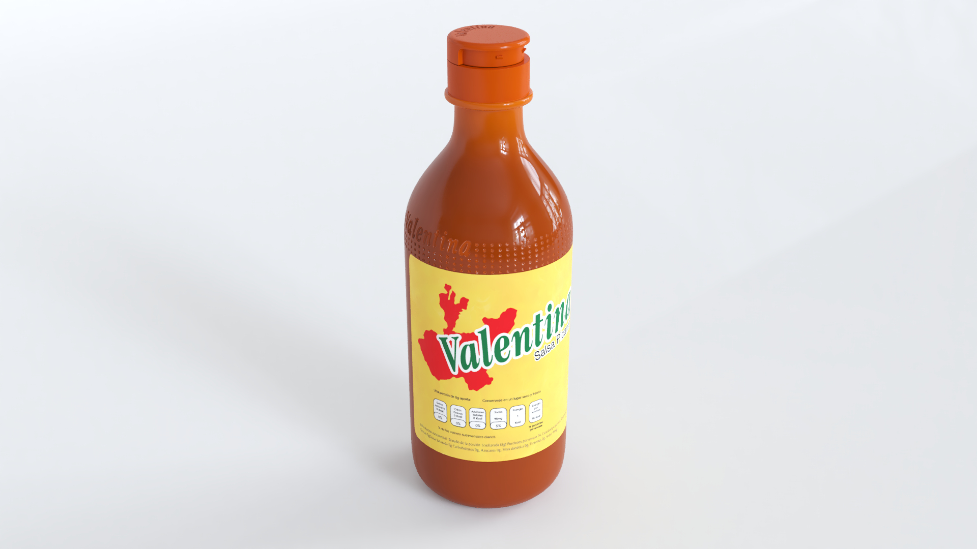 3D Valentina Sauce Bottle - TurboSquid 2059085