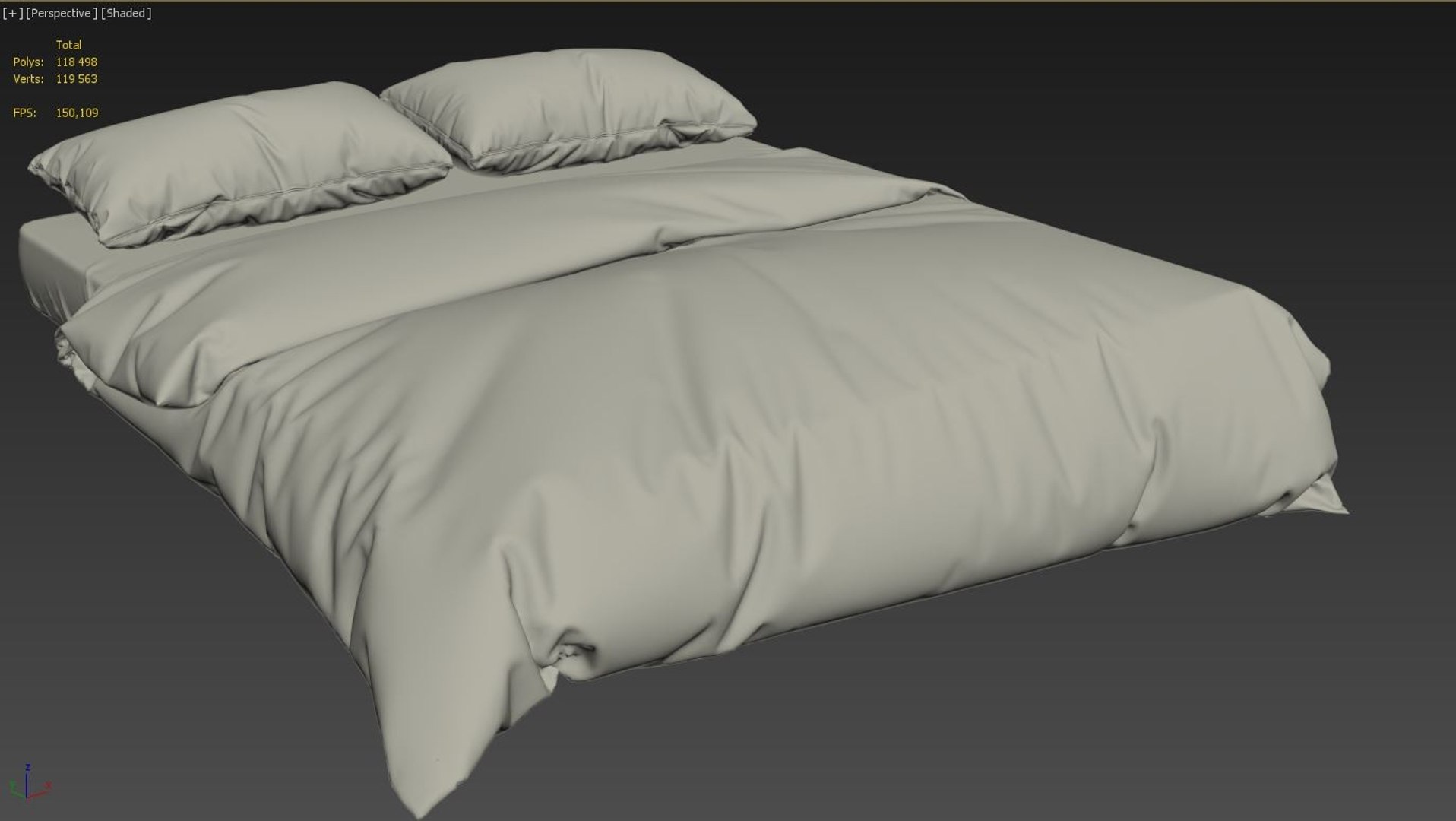 3d Realistic Bed Photorealistic