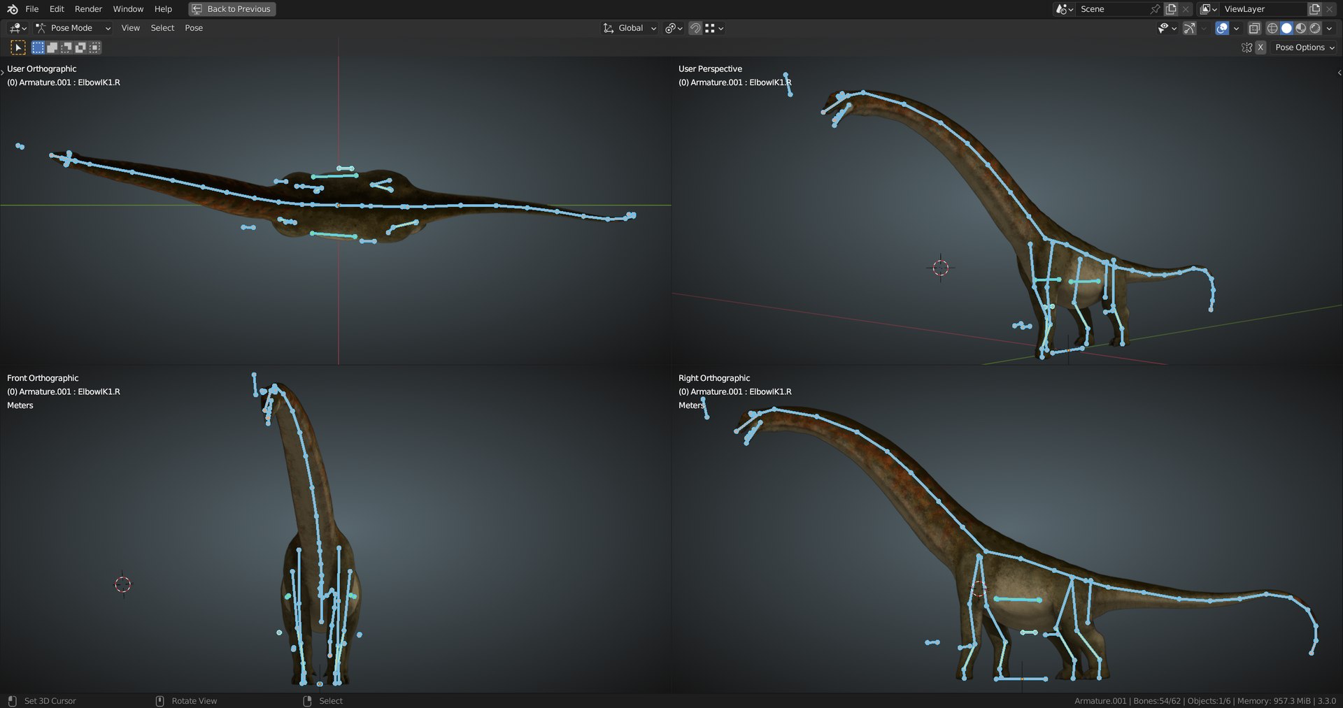 3D Model Argentinosaurus Low Poly RIG - TurboSquid 2043920