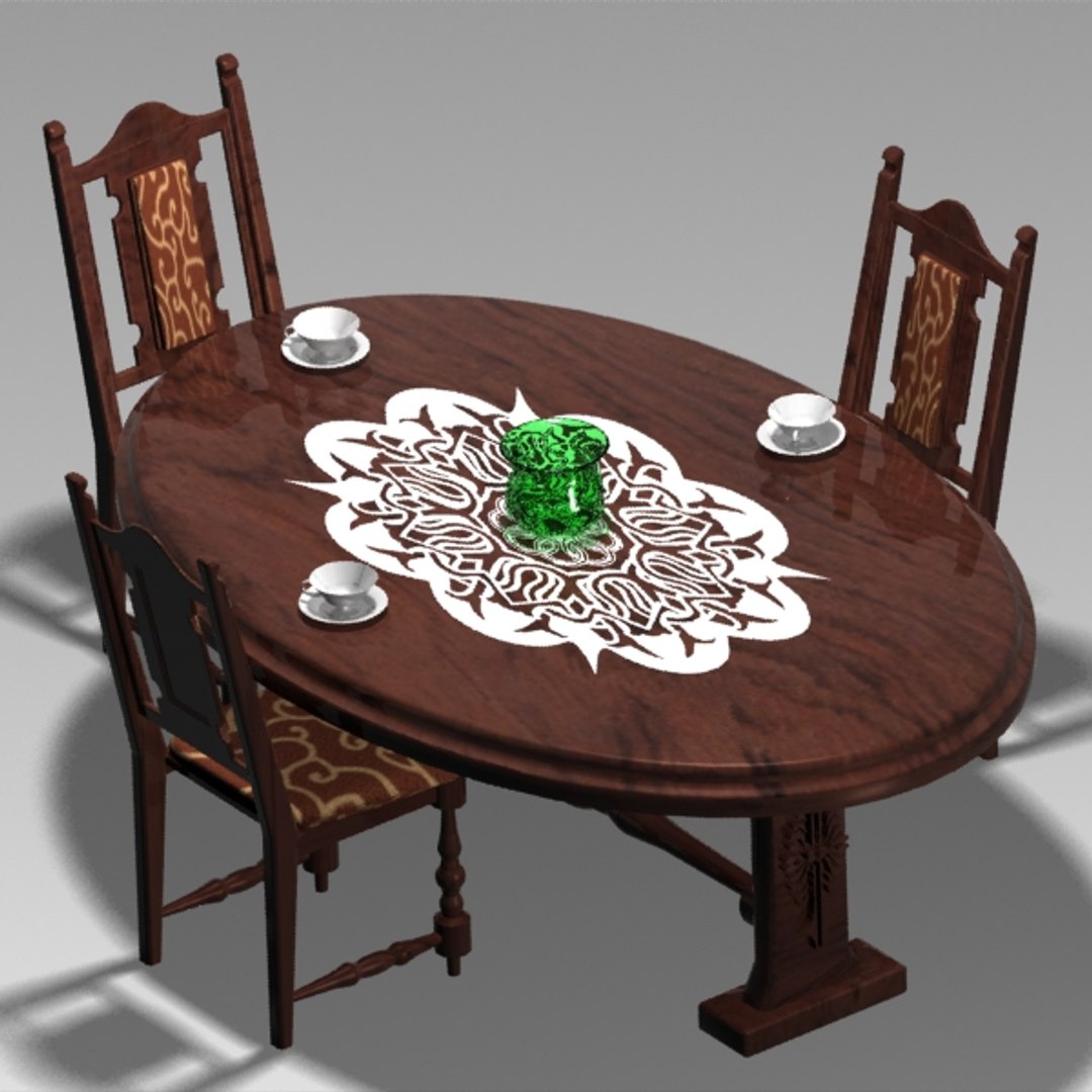 3dsmax Dining Room Table Cloth
