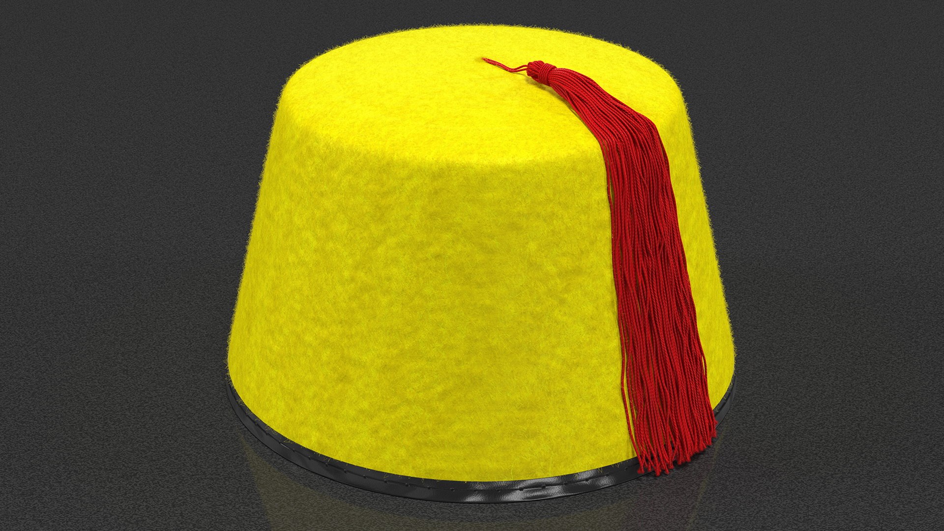 Traditional Arabic Yellow Fez Model - TurboSquid 1682081