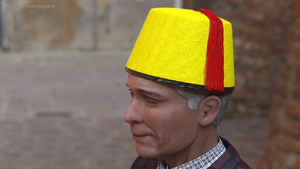 Traditional arabic yellow fez model - TurboSquid 1682081