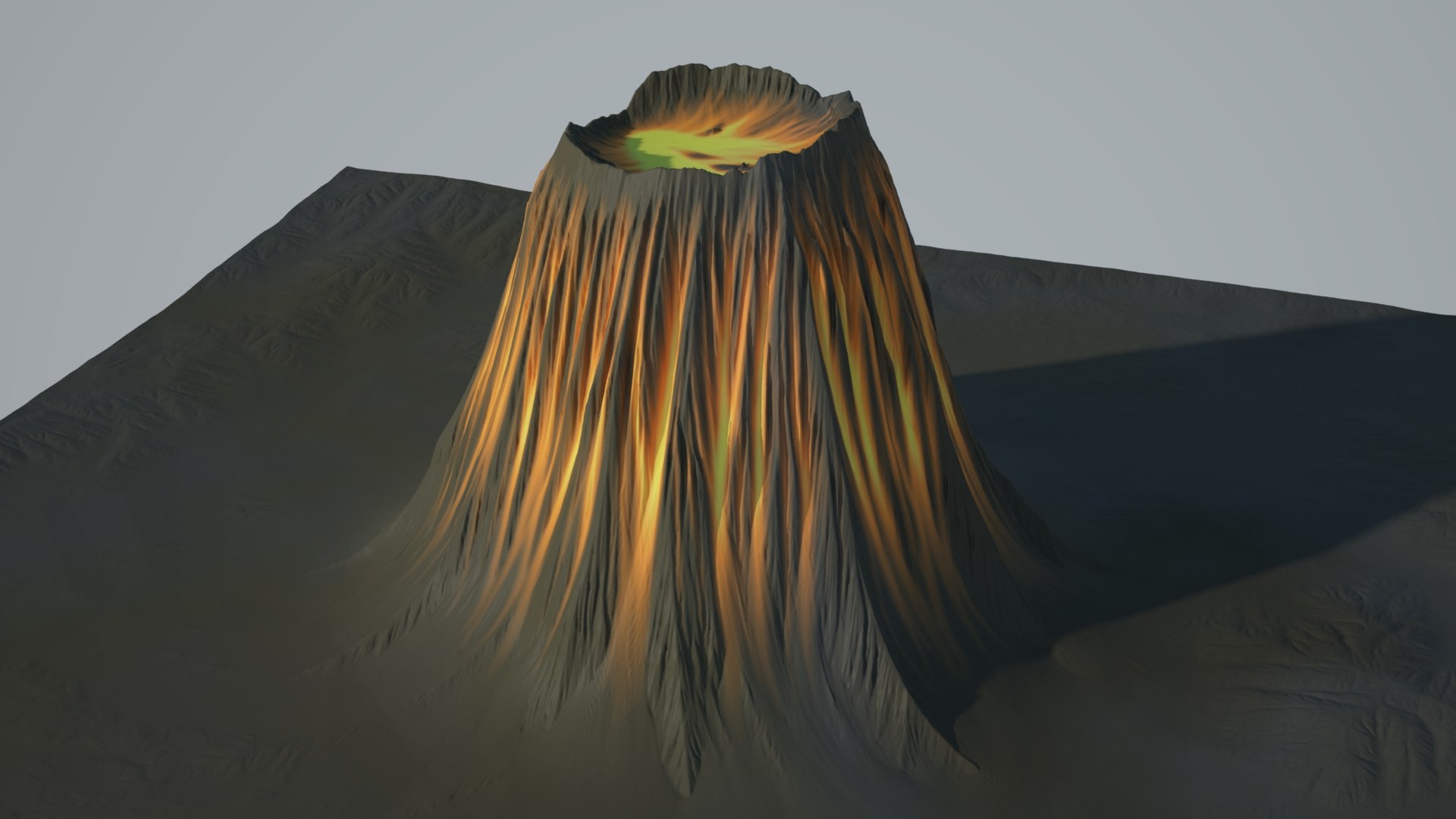 3D Volcano - TurboSquid 1567779