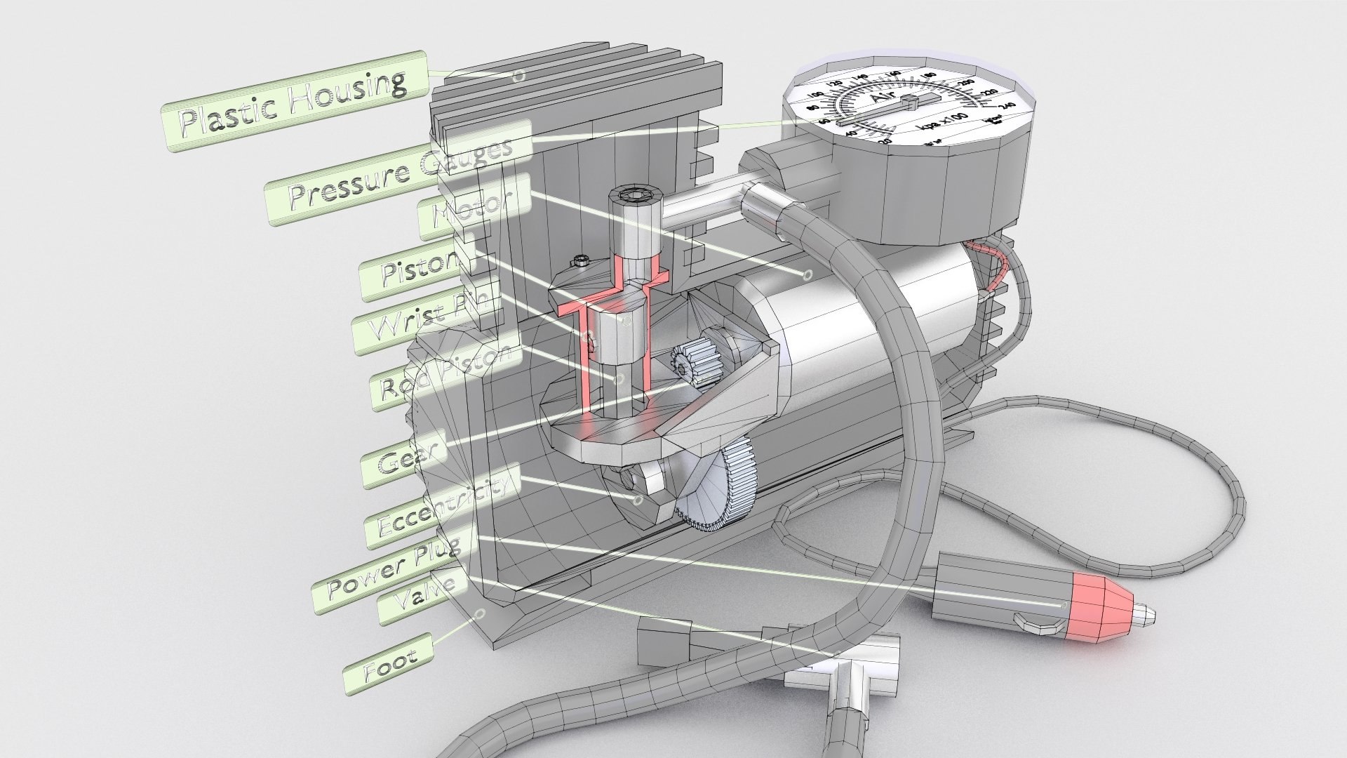 3D air car compressor - TurboSquid 1527364