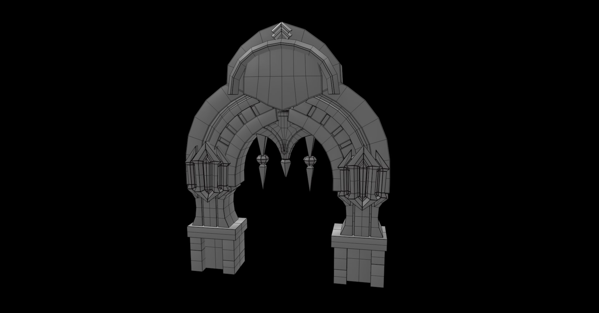 3D Model Castle Sculpted Gate 02 - TurboSquid 2370645