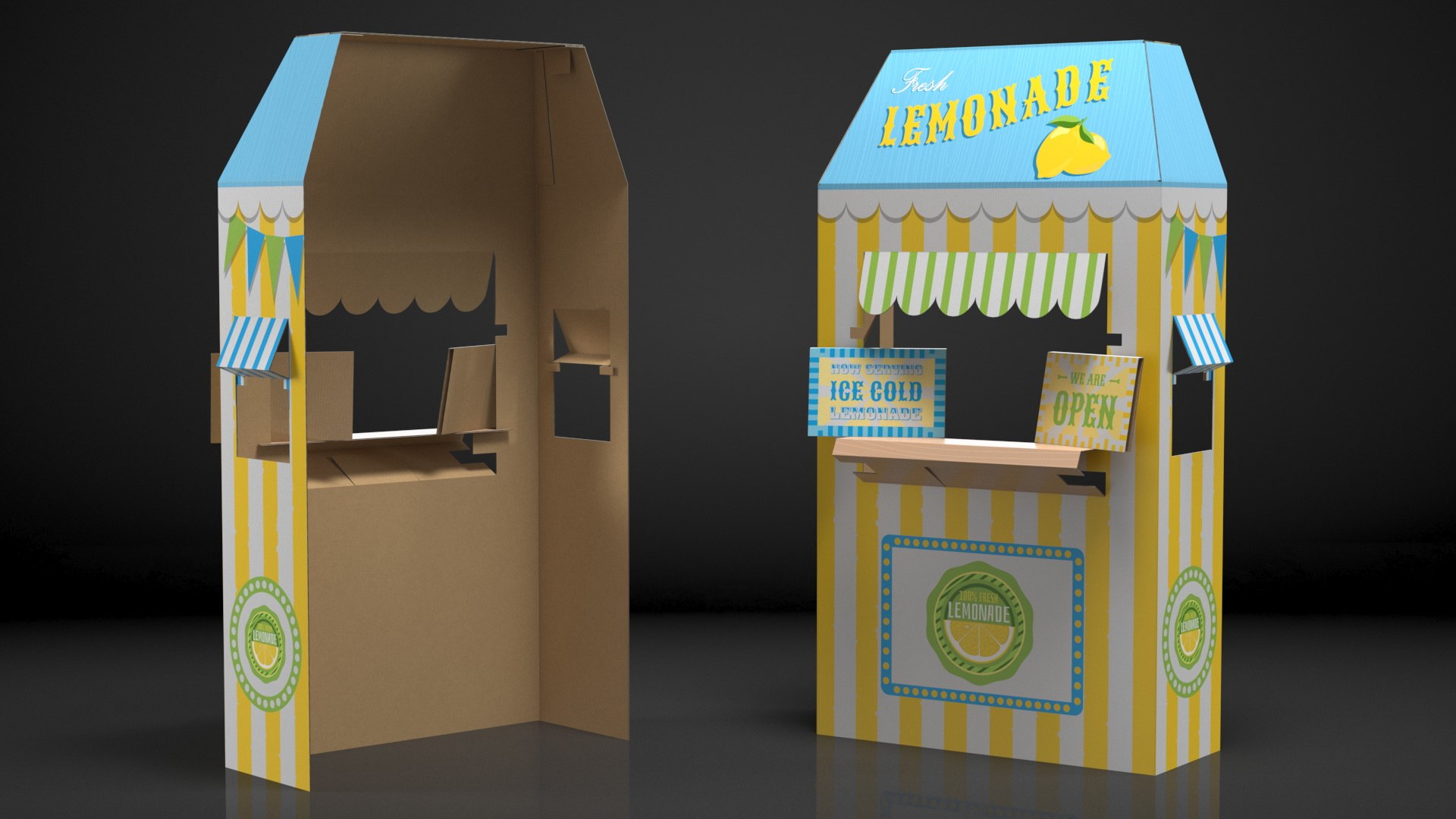 Cardboard Stands Collection 3D model - TurboSquid 1828942