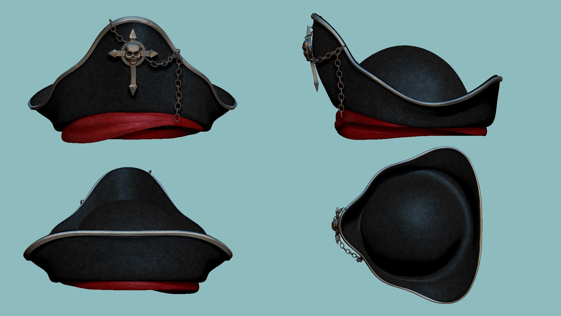 Pirate Hat - Character 3D Model - TurboSquid 1639449