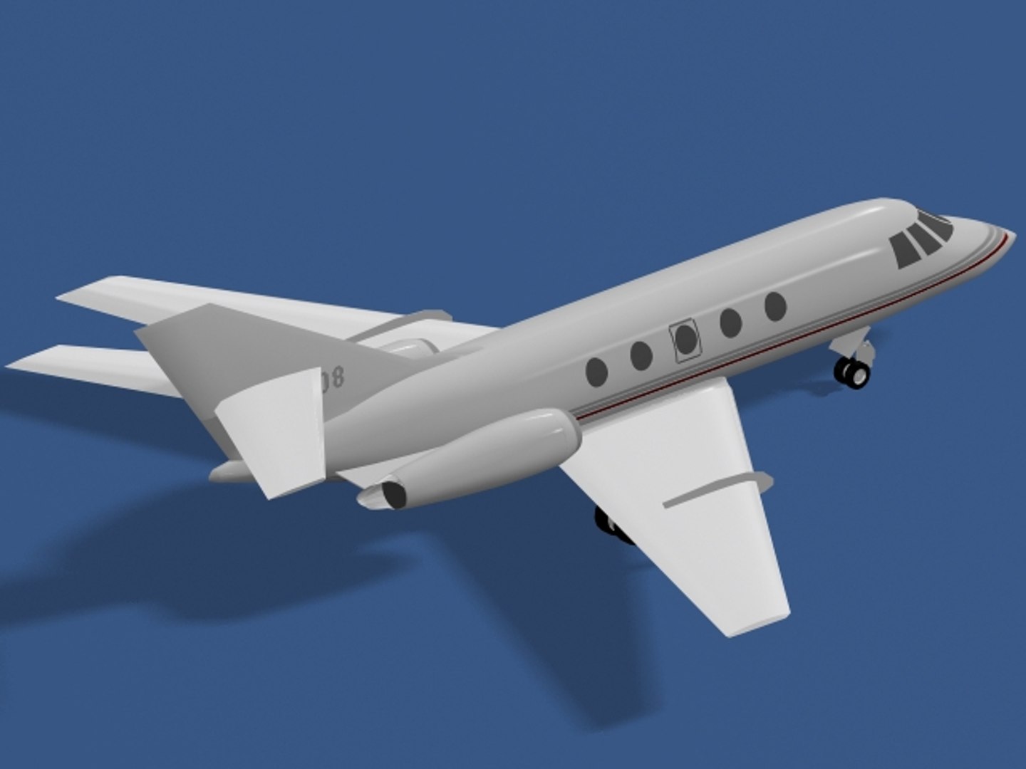 Dassault Falcon 20 Aircraft 3d Model
