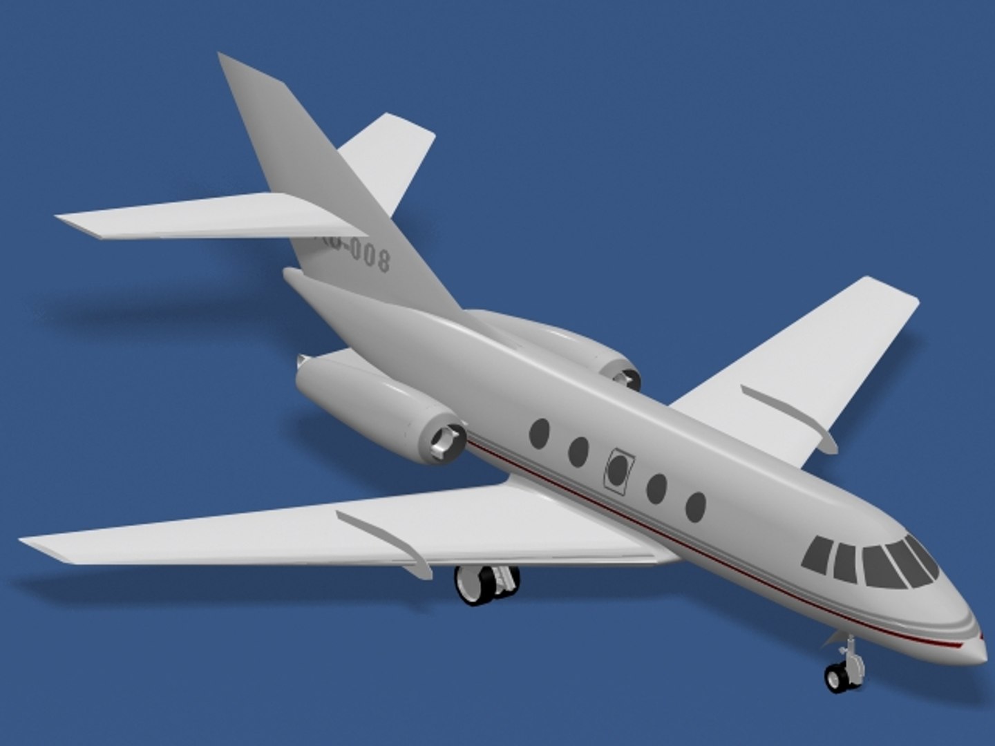 Dassault Falcon 20 Aircraft 3d Model