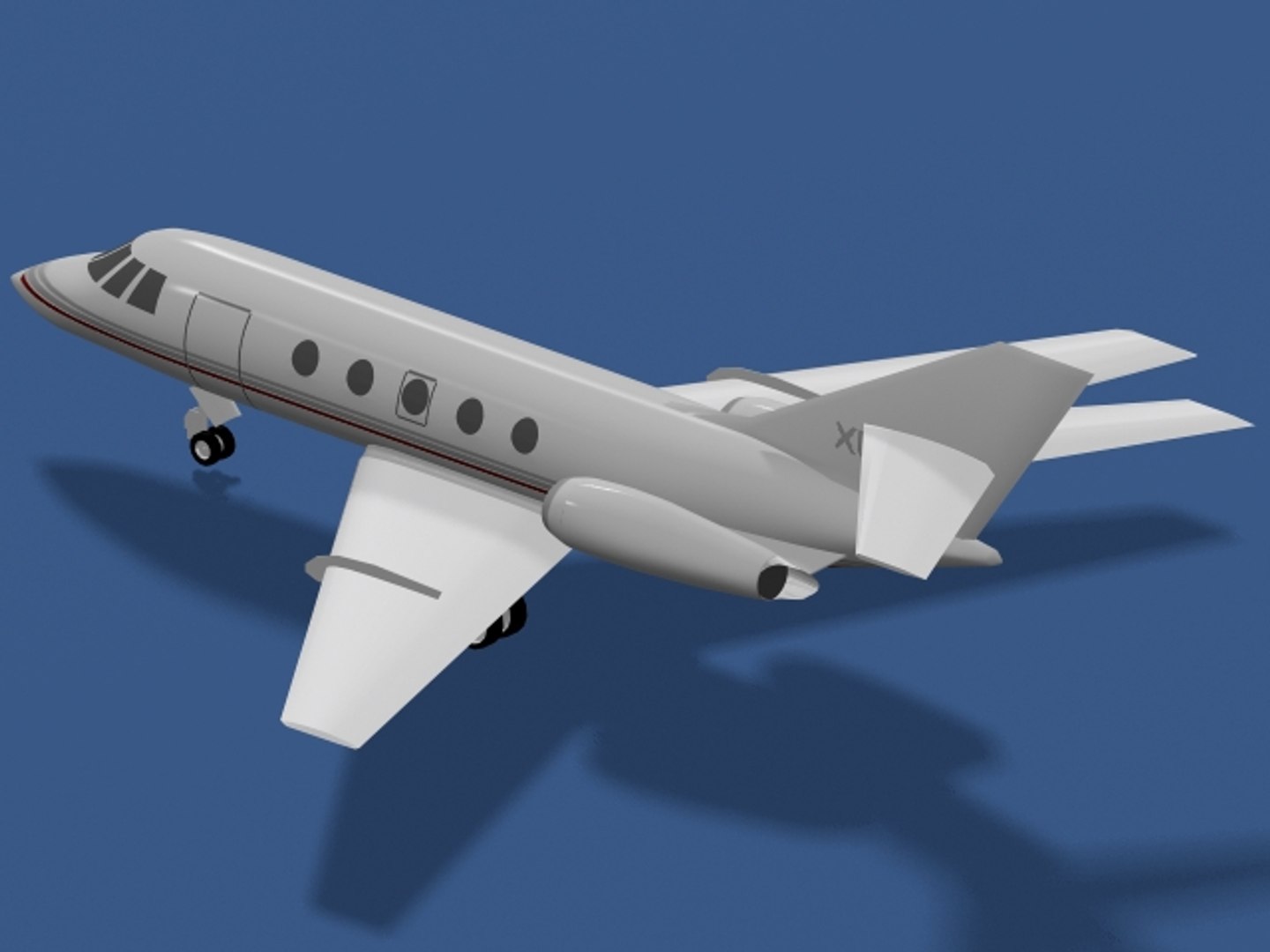 Dassault Falcon 20 Aircraft 3d Model