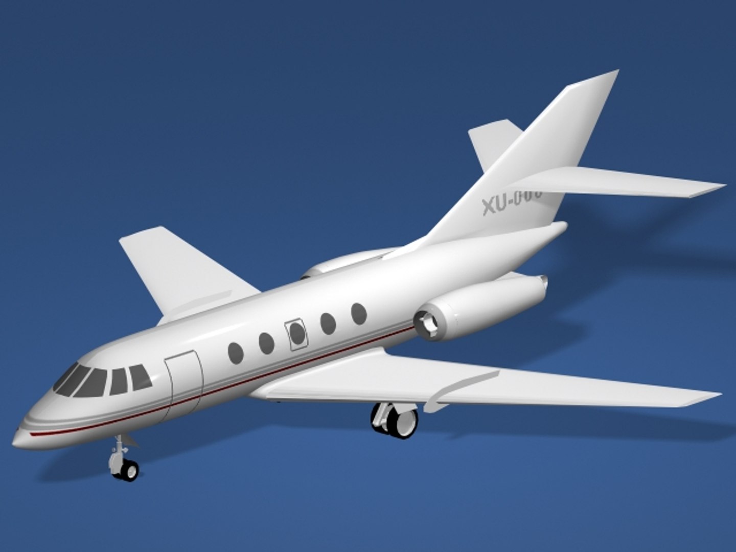 Dassault Falcon 20 Aircraft 3d Model