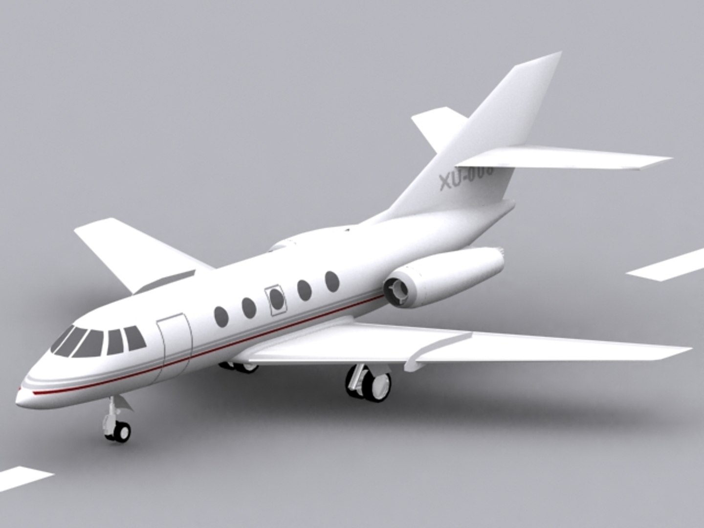Dassault Falcon 20 Aircraft 3d Model