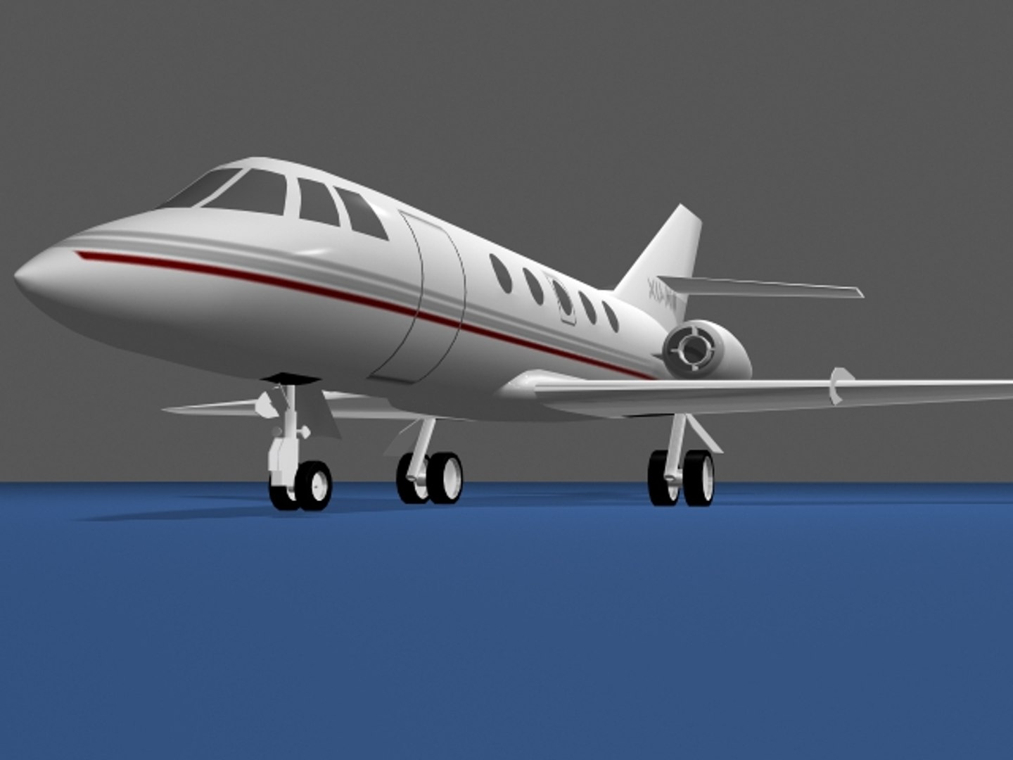 Dassault Falcon 20 Aircraft 3d Model