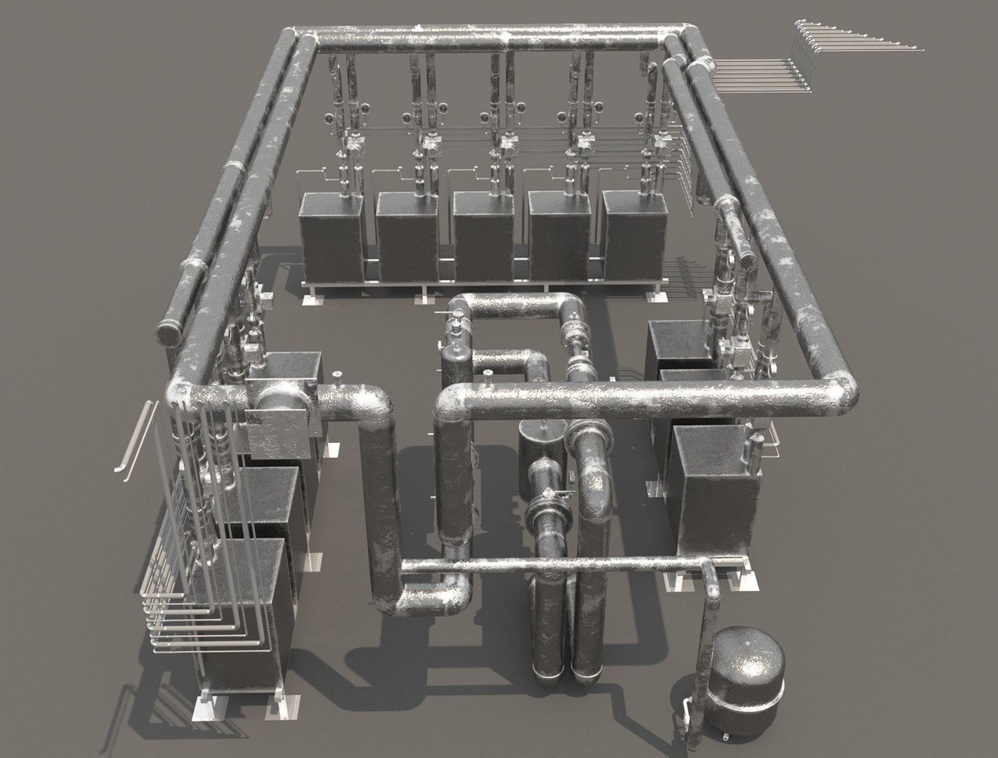 3D industrial boiler room model - TurboSquid 1545839