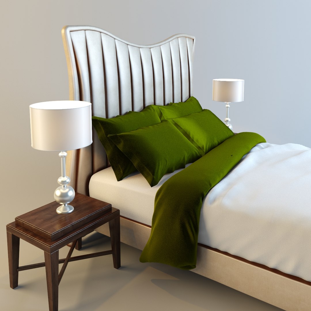 3d modern bed model