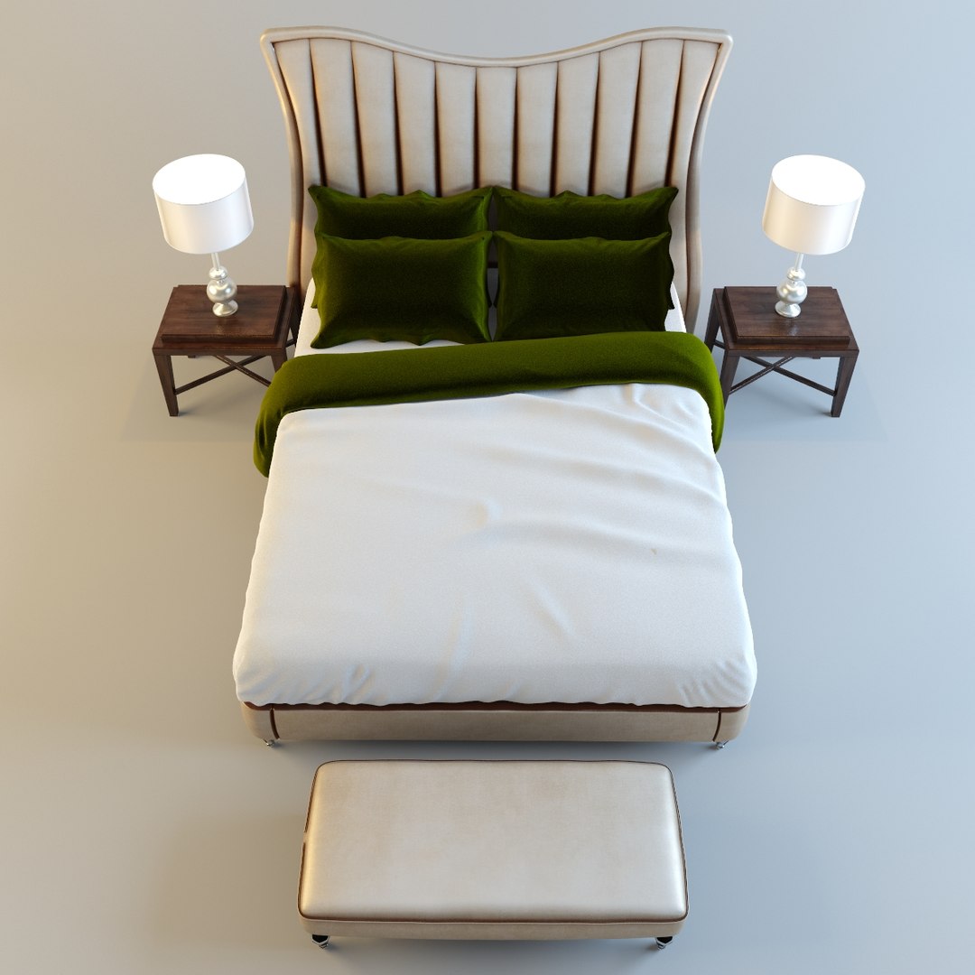 3d modern bed model