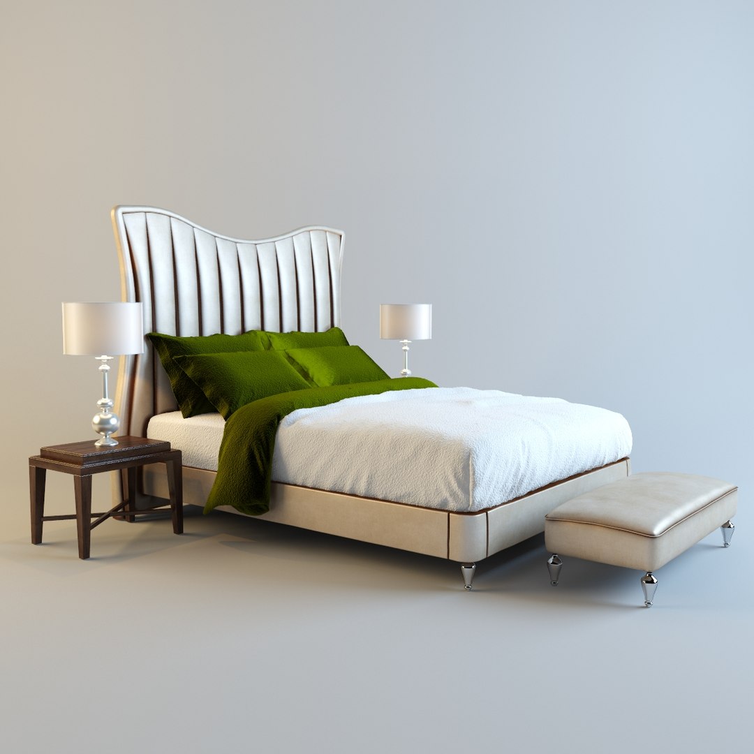 3d modern bed model