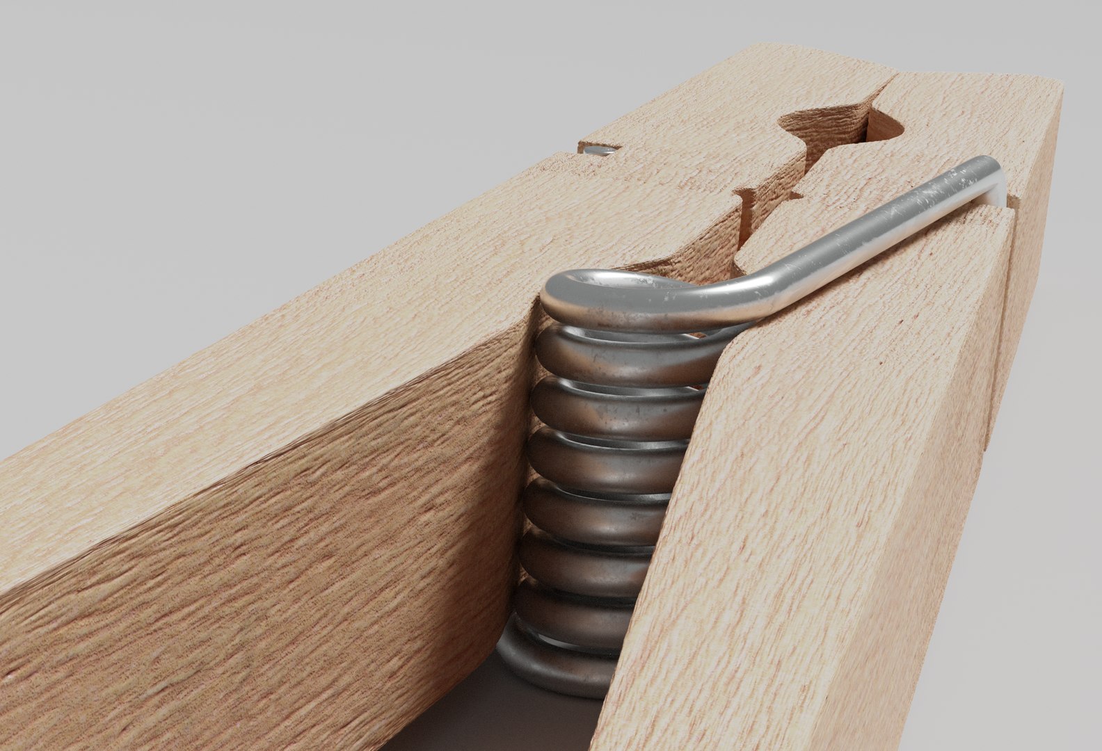 3D Wooden Clothespin Model - TurboSquid 2275690