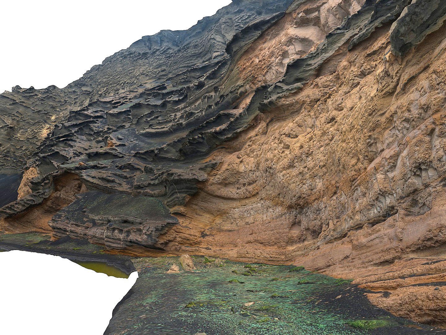 ocean cliffs ultra hd 3d model
