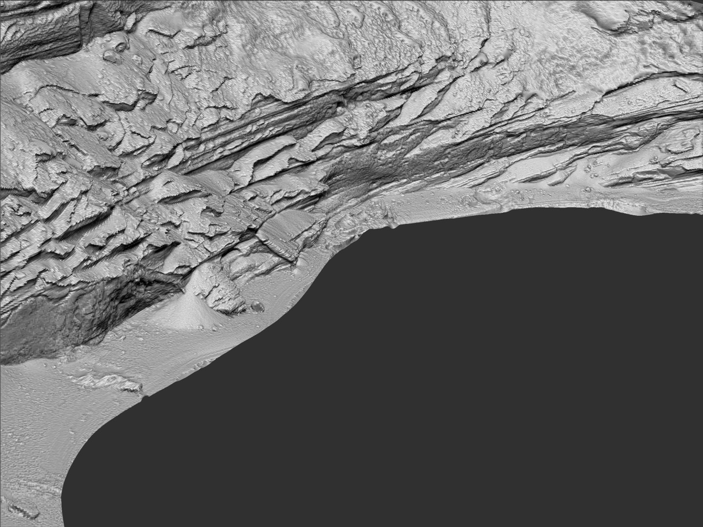 ocean cliffs ultra hd 3d model