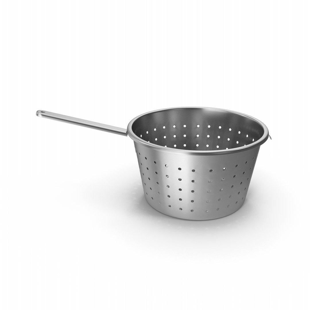 Stainless Steel Colander With Handle Model - TurboSquid 2189909