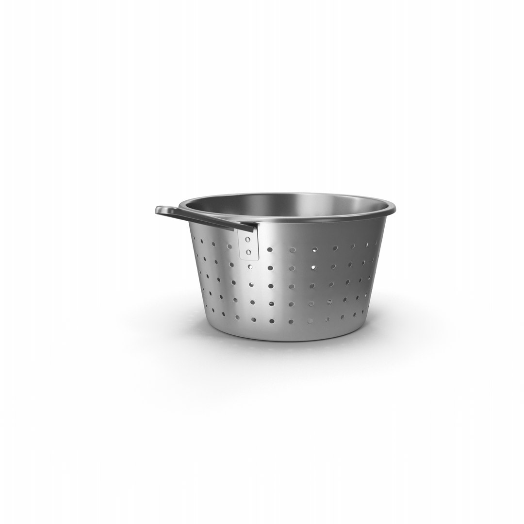 Stainless Steel Colander With Handle Model - TurboSquid 2189909