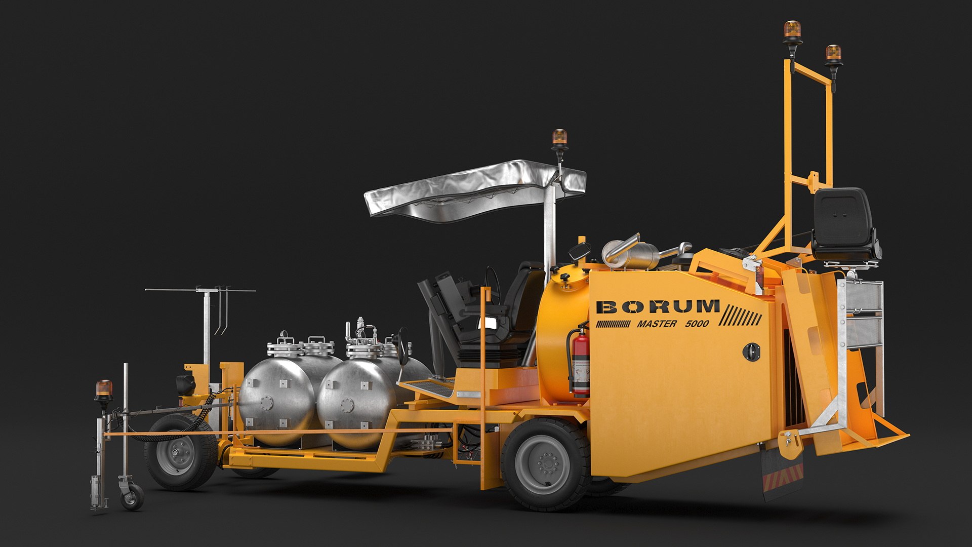 3D Road Marking Machine Borum Master 5000 model - TurboSquid 2162282