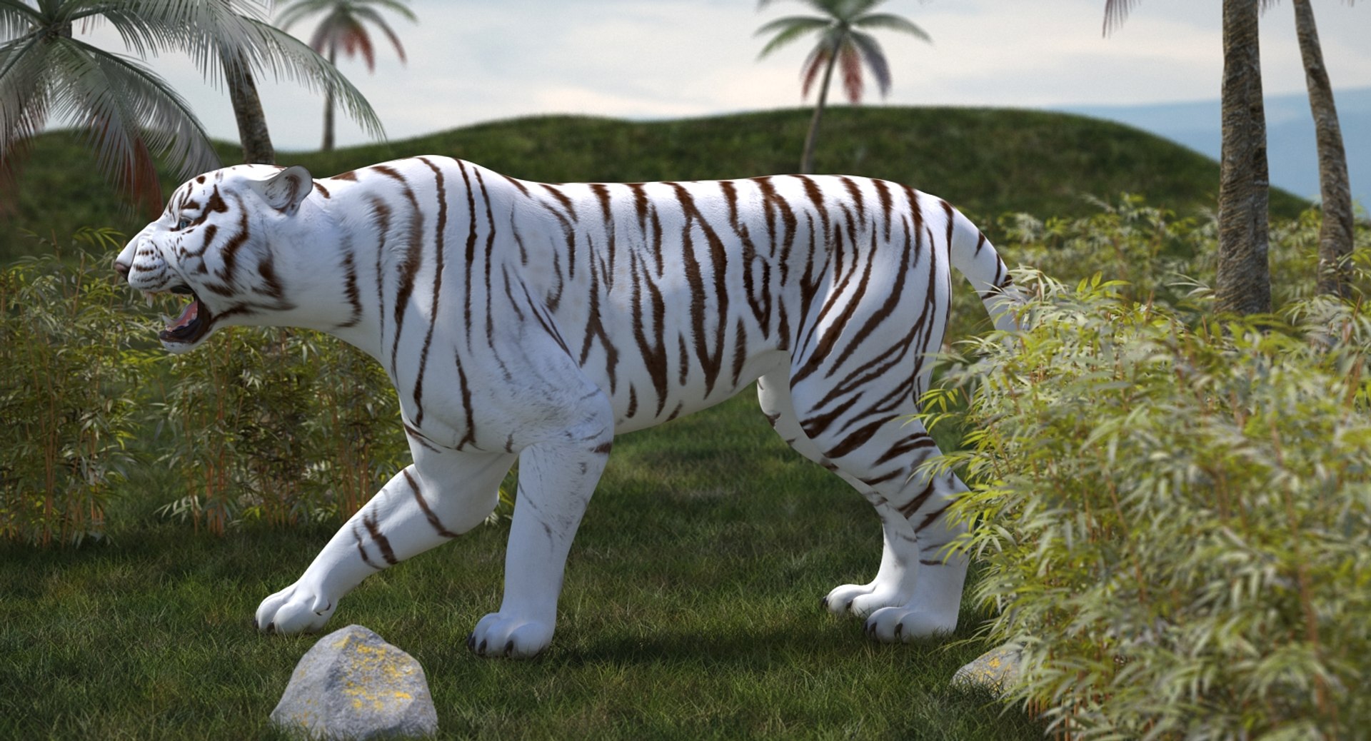 White Tiger Roar Model - TurboSquid 1271734