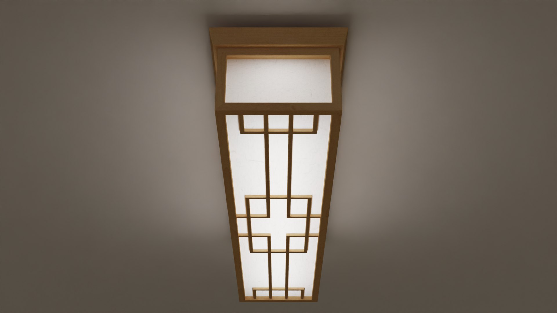 3D Traditional Korean-style Ceiling Light - TurboSquid 2034245
