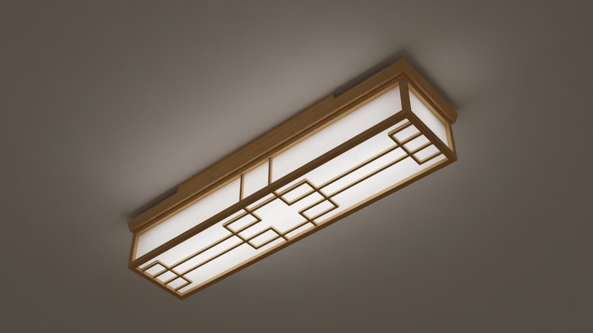 3D Traditional Korean-style Ceiling Light - TurboSquid 2034245