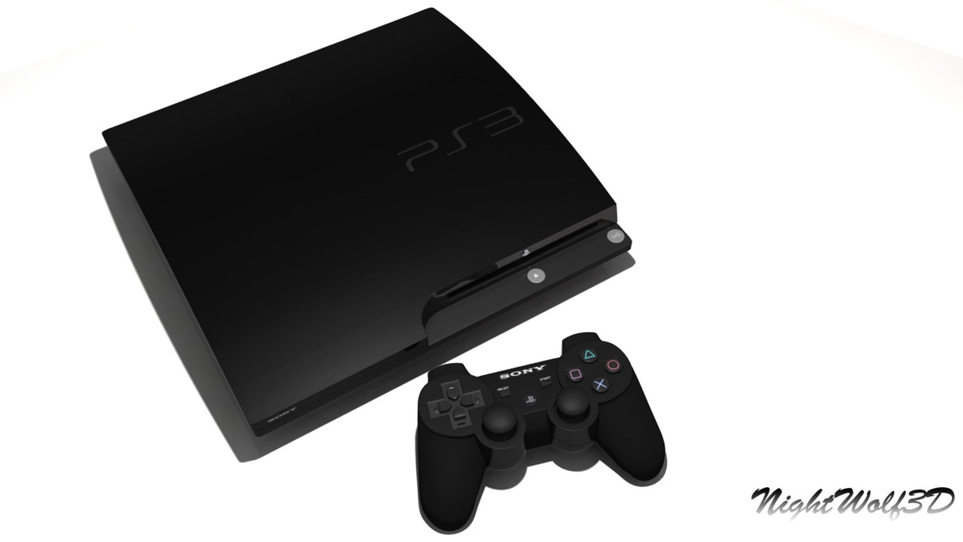 3d model details sony playstation 3