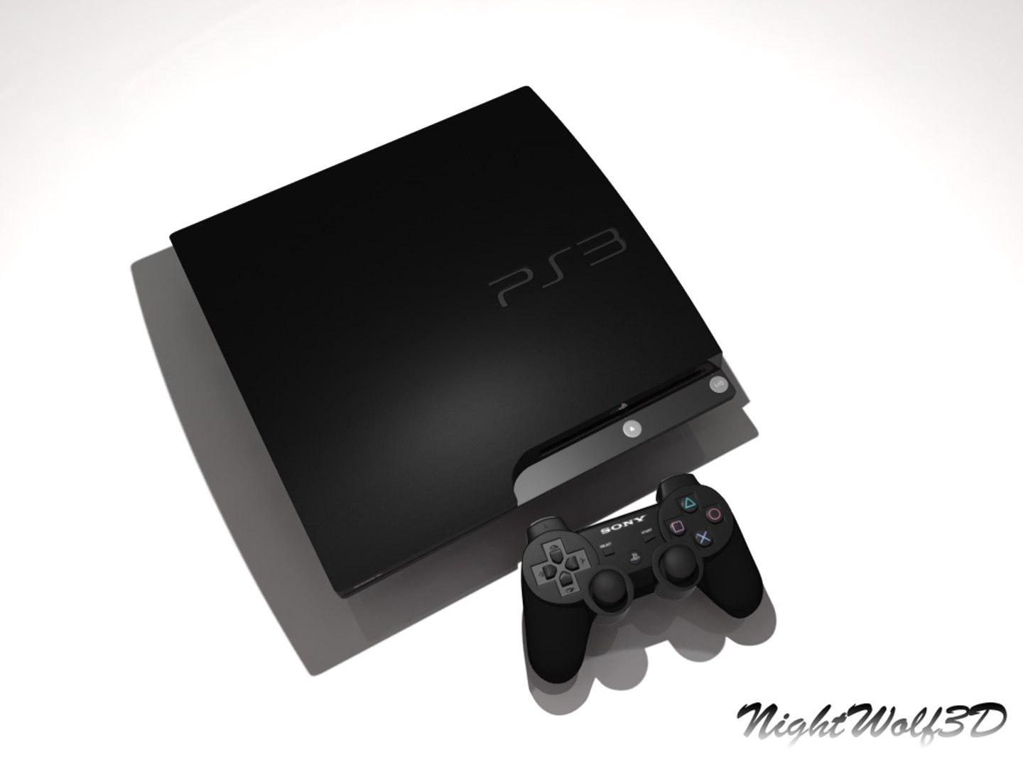 3d model details sony playstation 3