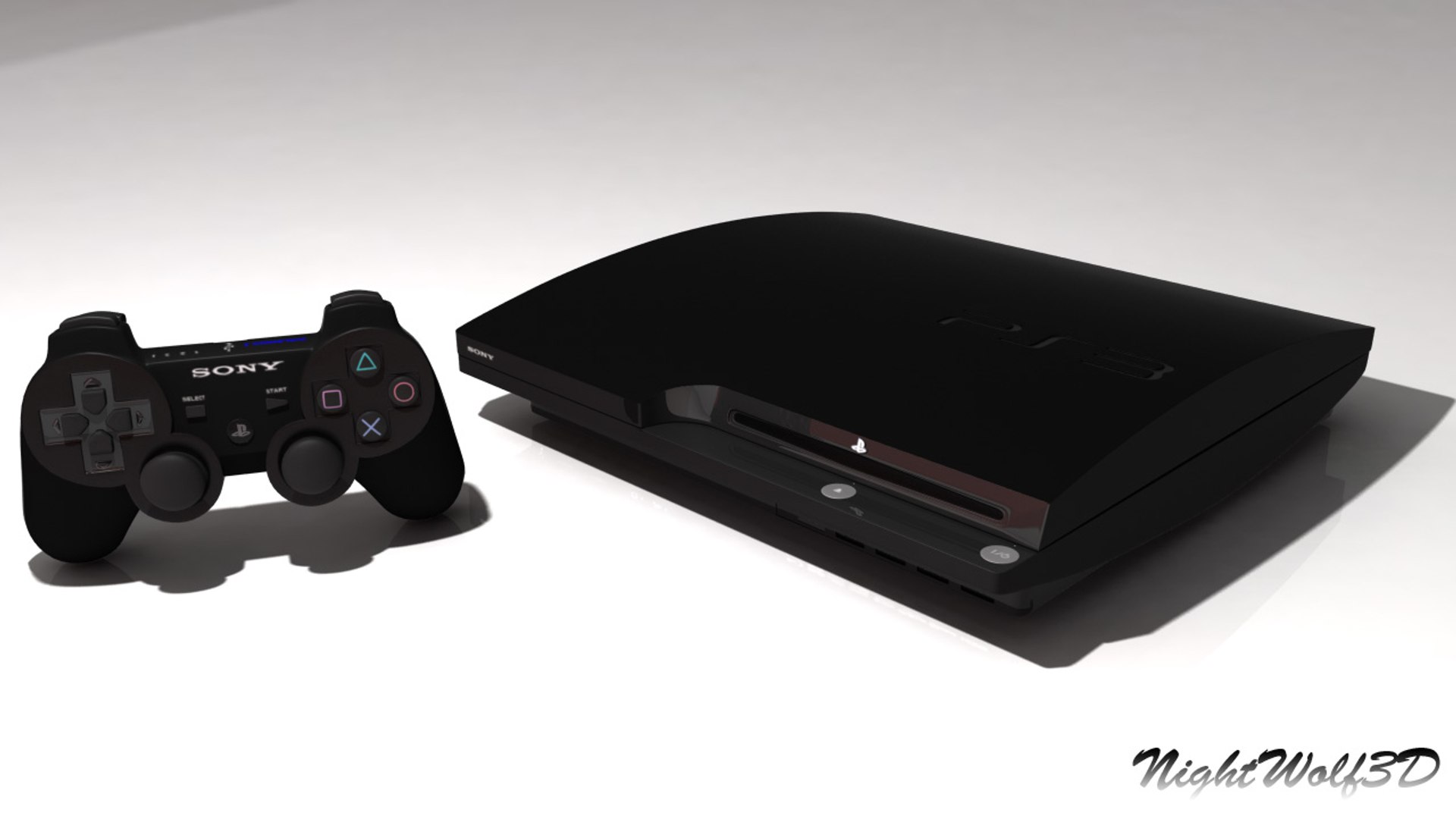 3d model details sony playstation 3