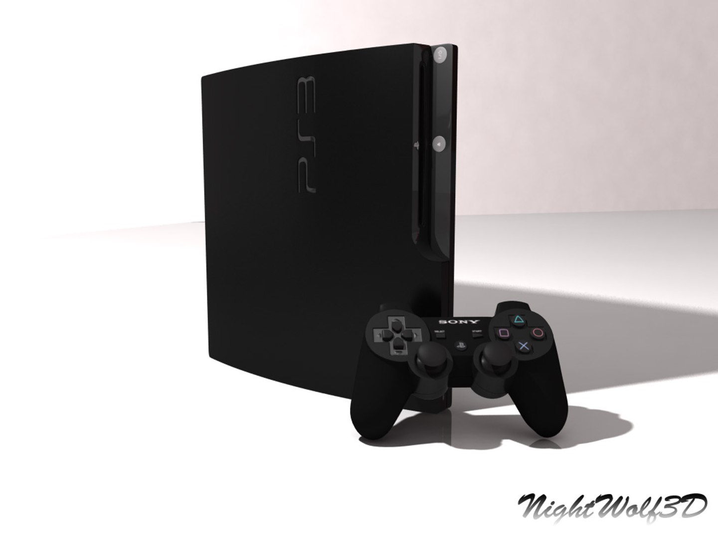 3d model details sony playstation 3